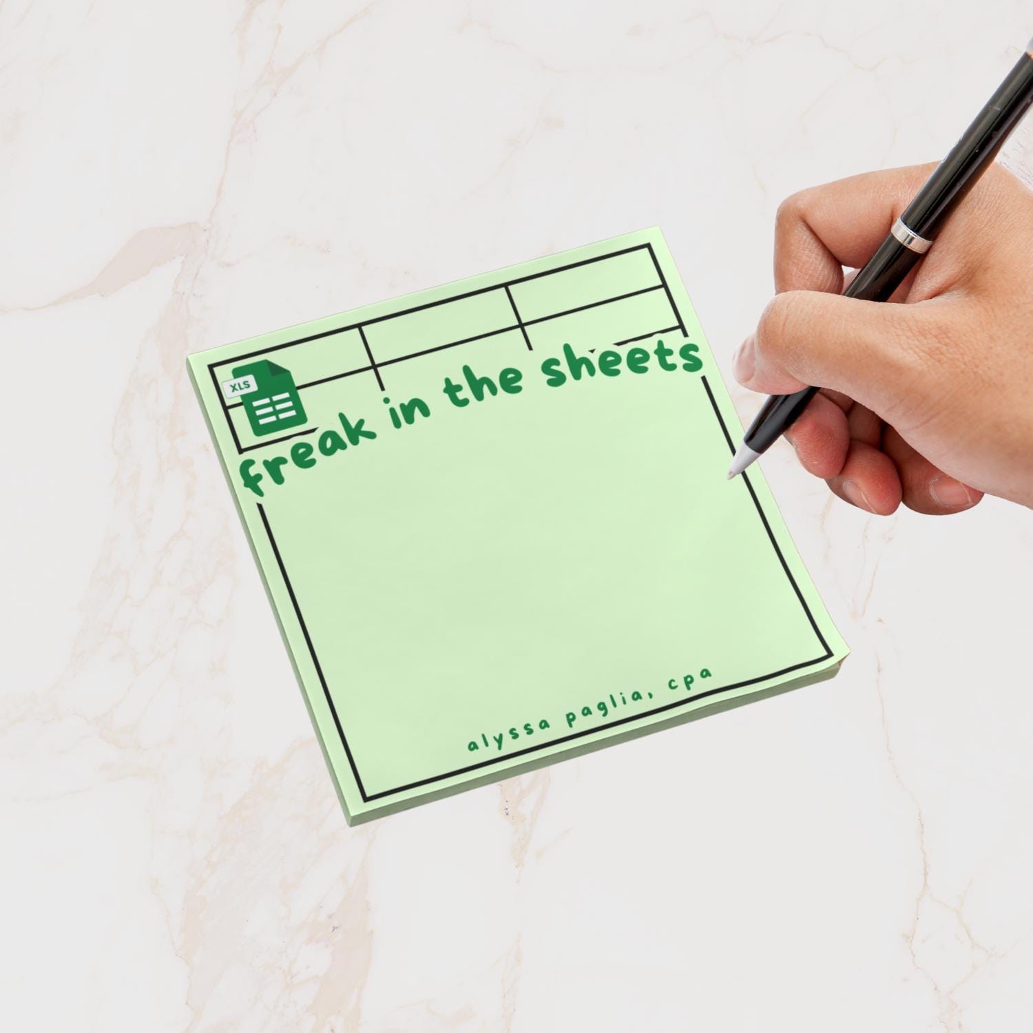 Freak in the Sheets Post-it Note Pads | Accountant CPA Excel Sheet Desk ...