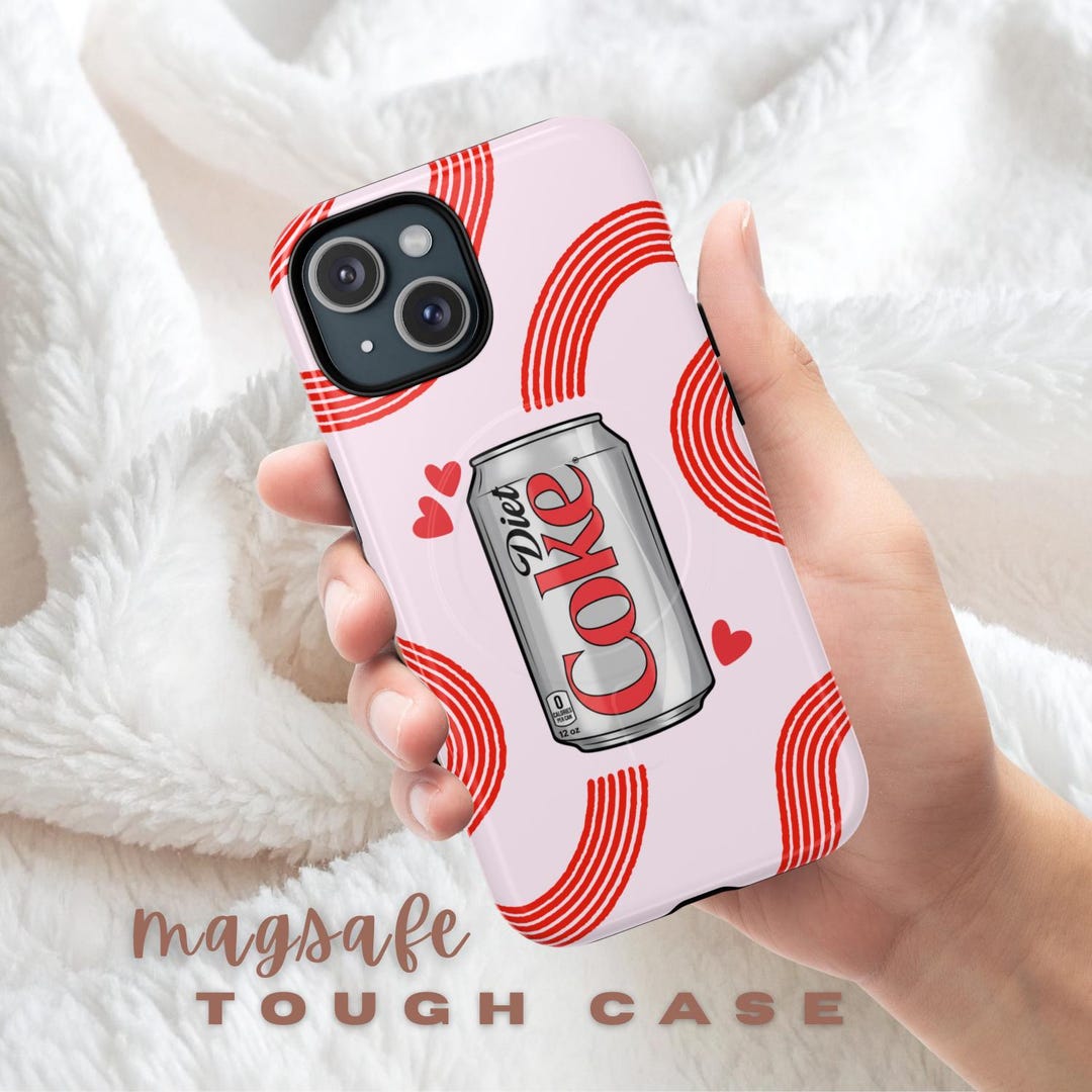 Magsafe Diet Coke Phone Case | Cute Retro Swirl Pattern With Hearts ...