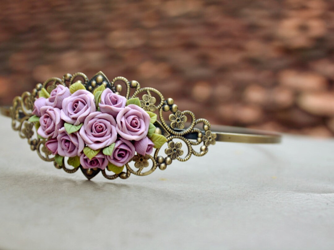 Pink Polymer Clay Rose Hair Stick, Hair Accessories ,handmade Flowers ...