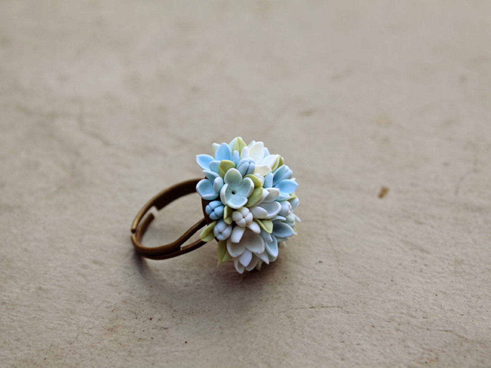 Lilac Ring Flowers Ring Vintage Ring Jewelry Bronze - Etsy