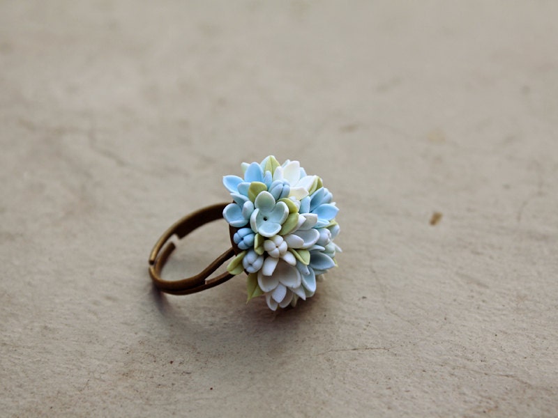 Lilac Ring Flowers Ring Vintage Ring Jewelry Bronze - Etsy