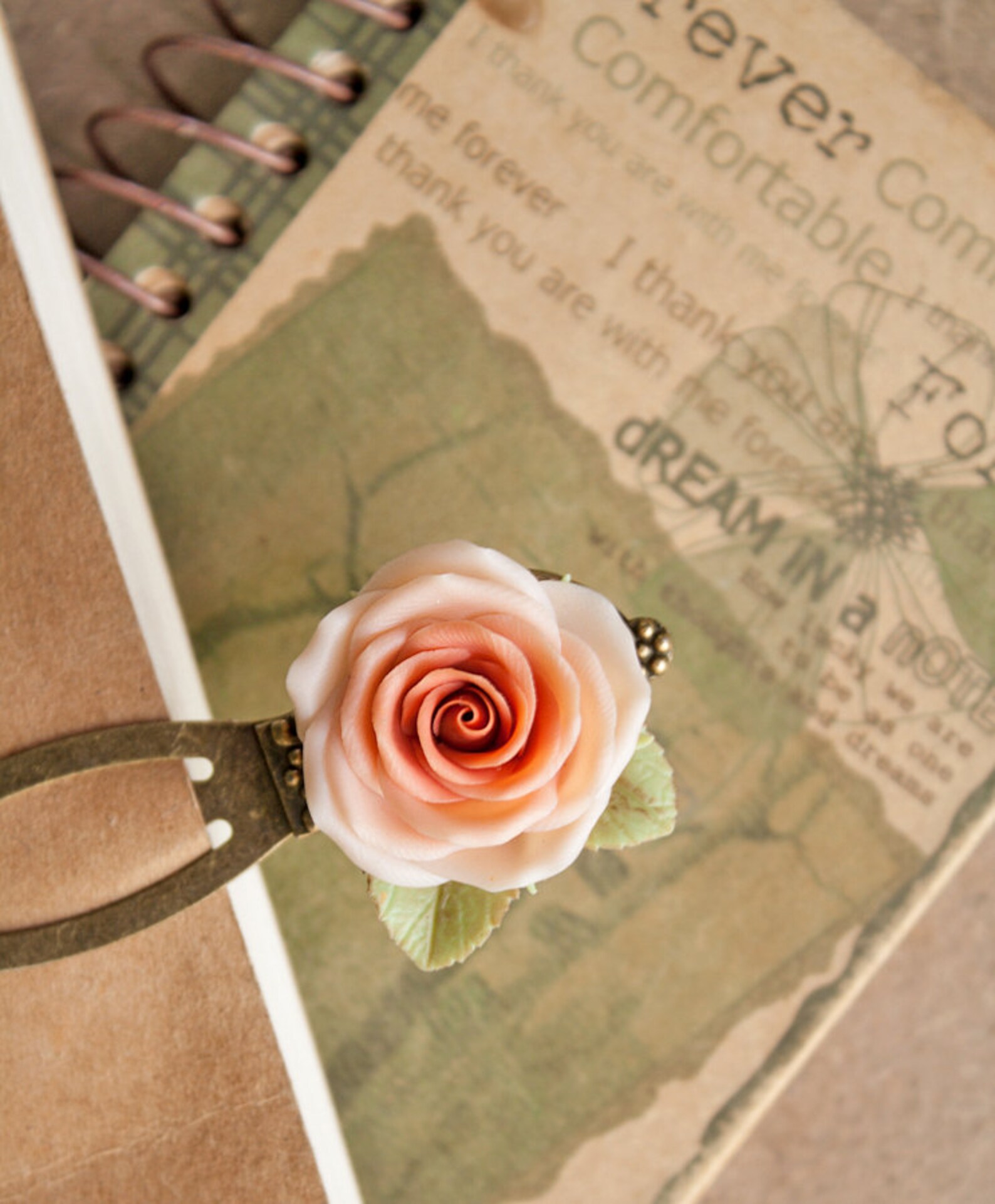 Vintage Rose Bookmark. Unique Brass Bookmarkhandmade Rose - Etsy