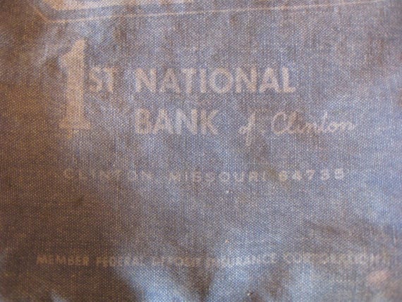 Clinton Missouri Bank Bag- 1970s - Gem