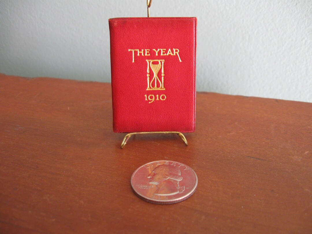 Mini Book From 1910 A Rare Vintage Treasure in Red Leather - Etsy