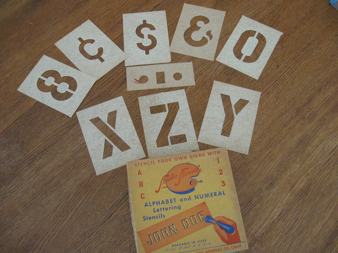 Letter Stencil Kit - Vintage Arts and Crafts in the Original Box - Etsy
