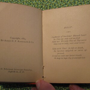 Mini Book rest Anson Randolph Hard to Find and Nice Condition Copyright ...