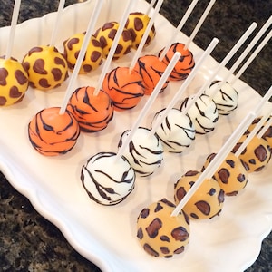 Animal Print/ Tiger/ Giraffe/ Zebra/ Leopard Cake Pops - Etsy