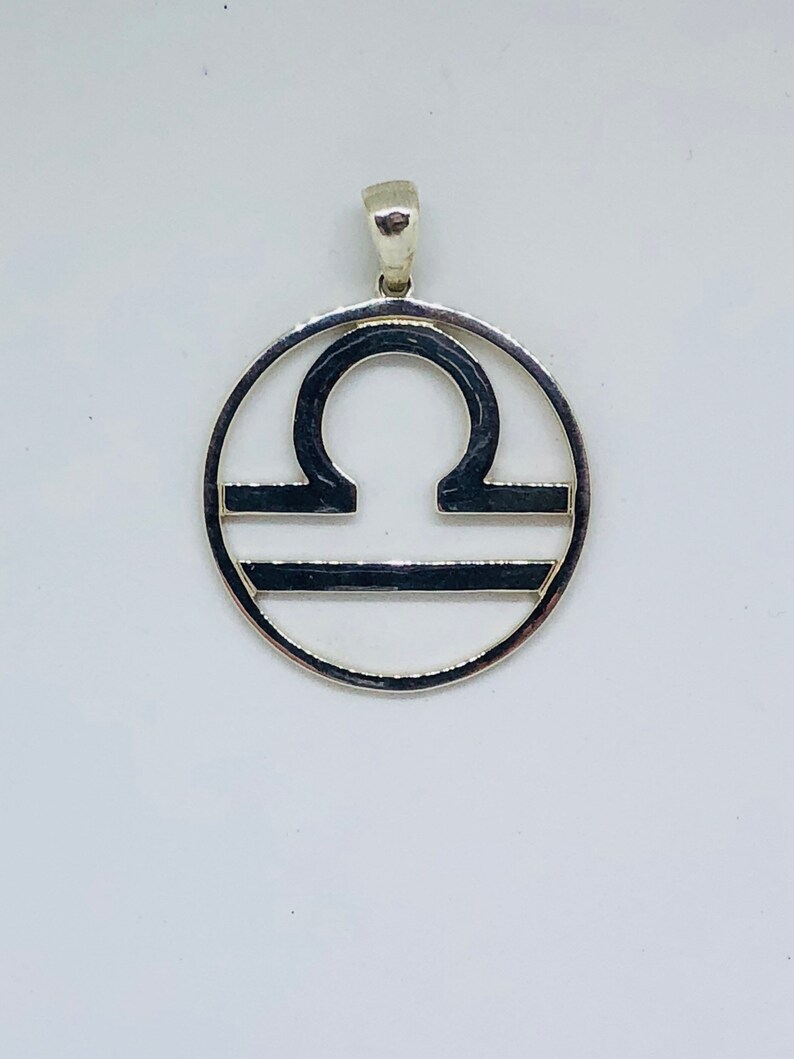 Zodiac, Libra Astrological Sign Pendant in 925 Sterling Silver - Etsy