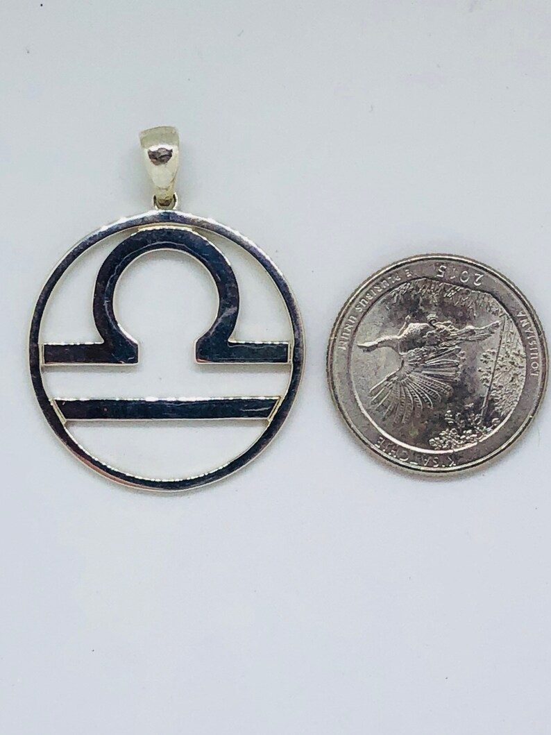 Zodiac, Libra Astrological Sign Pendant in 925 Sterling Silver - Etsy