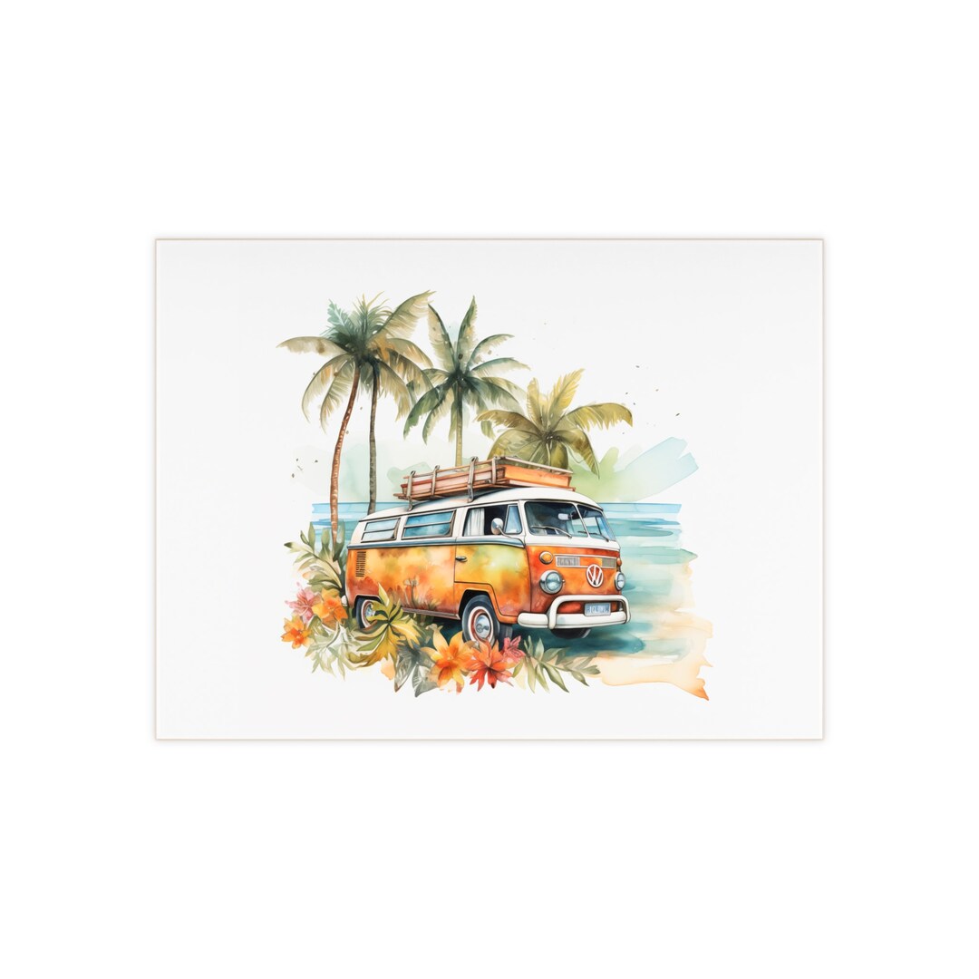 VW Bus Tropical Paradise Tile 3 - Etsy