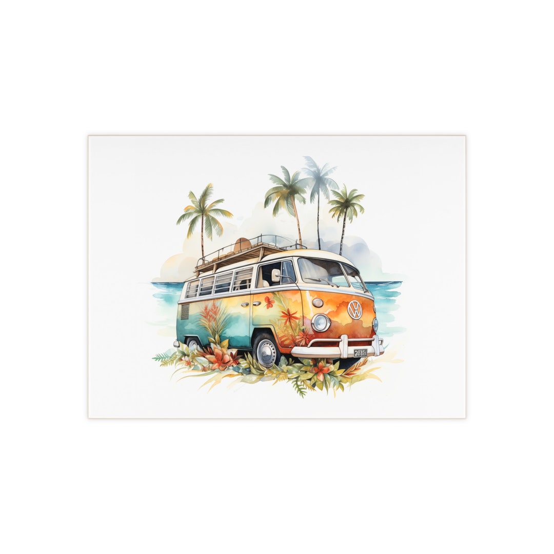 VW Bus Tropical Paradise Tile 5 - Etsy