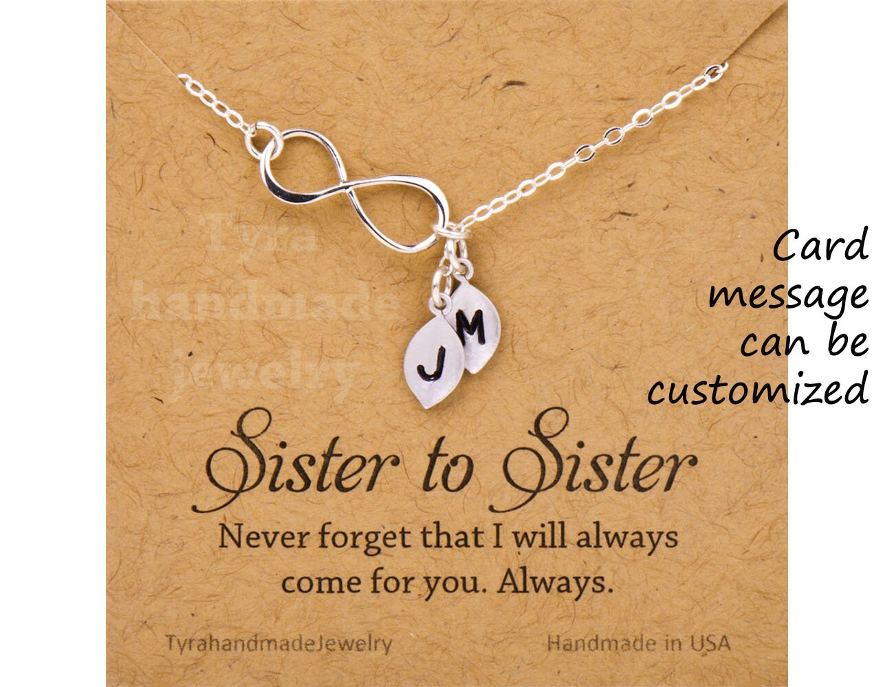 Infinity Initial Necklace,leaf Initial Necklace,couple Initials,family ...