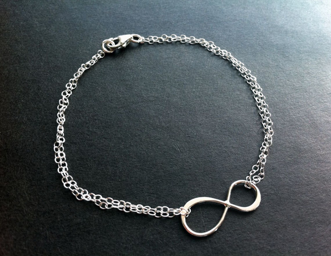 Infinity Bracelet Sterling Silver Infinity Bracelet Forever - Etsy