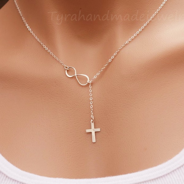 Infinity Cross Necklace - Etsy