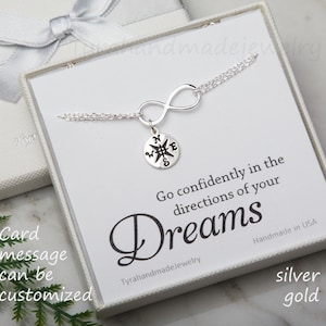 Infinity Compass Bracelet,lucky Charm Infinity Bracelet,compass ...