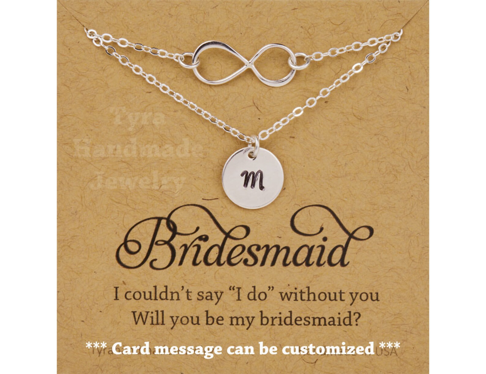 Double Layered Infinity Initial Necklacepersonalized Infinity | Etsy