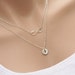 Double Layered Infinity Initial Necklacepersonalized Infinity - Etsy