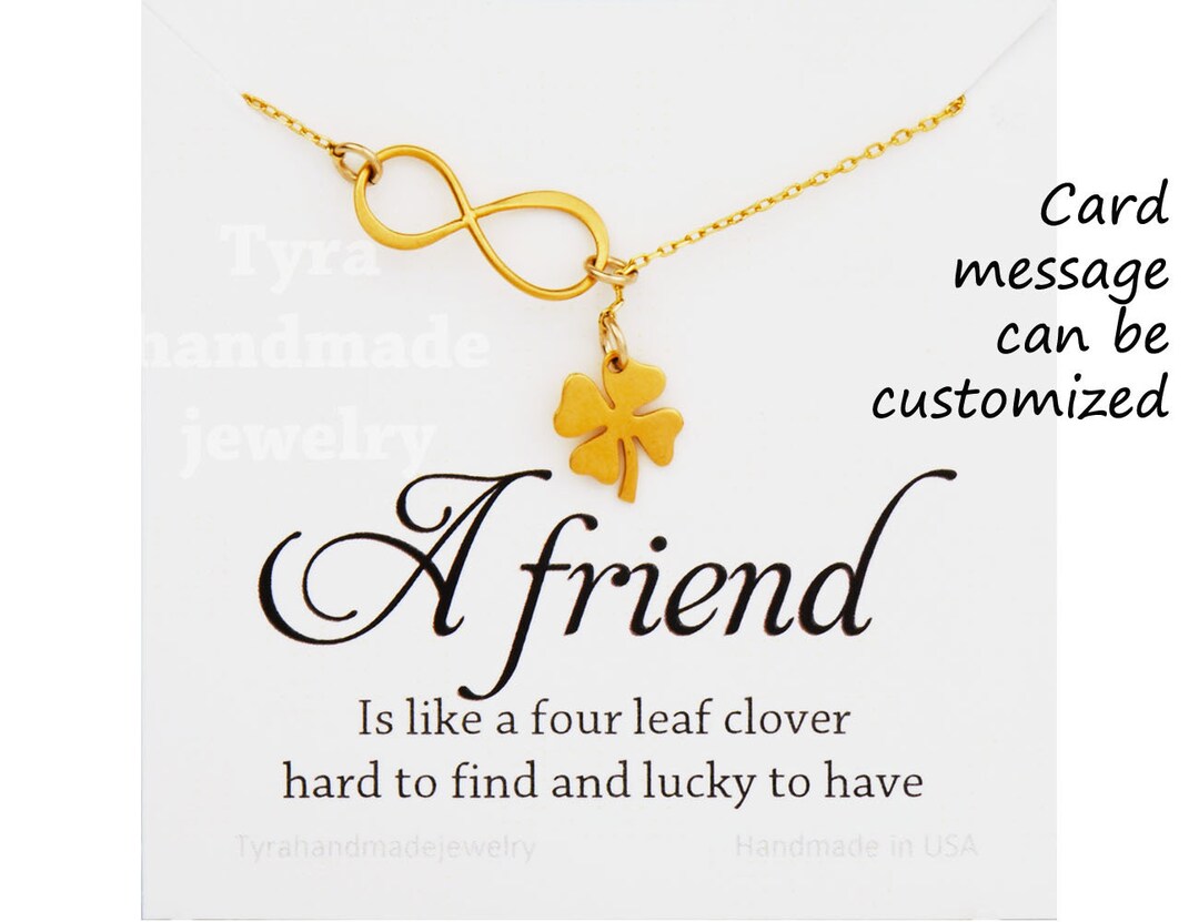 Four Leaf Clover Infinity Necklace,y Lariat Shamrock Jewelry,best ...