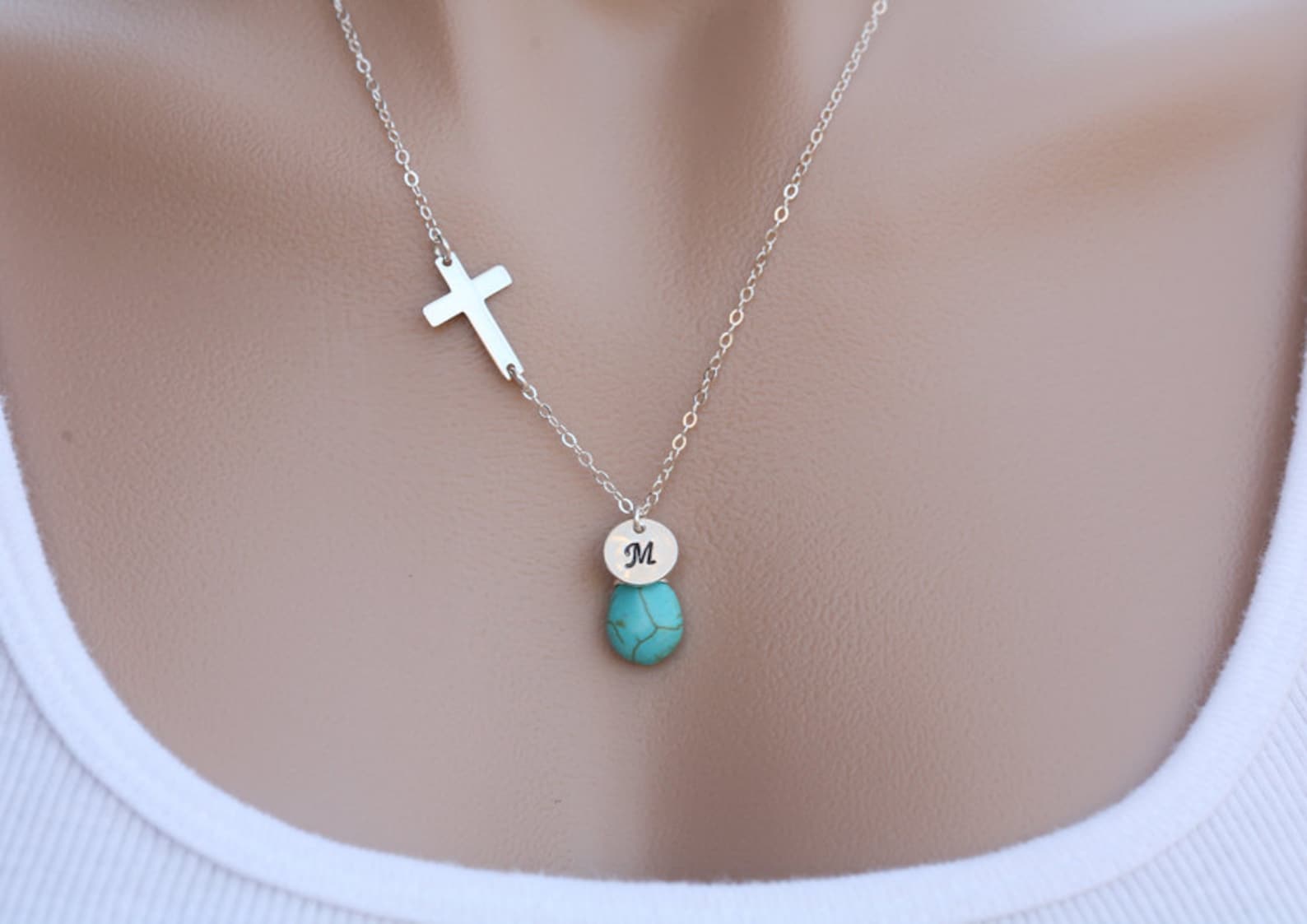 Silver Cross Necklace,blessed Necklace,small Sterling Silver Cross ...