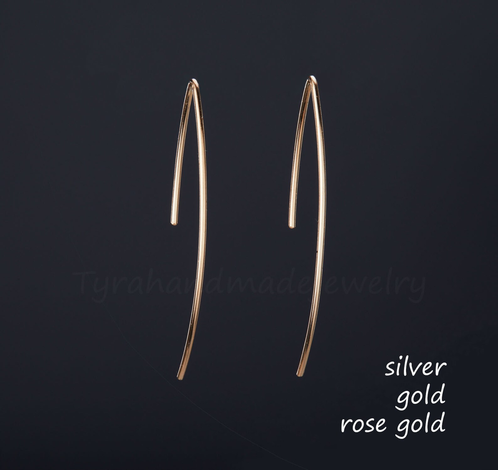Wire Work Earrings,elegant Wire Arc Earring,simplistic Hand Crafted ...