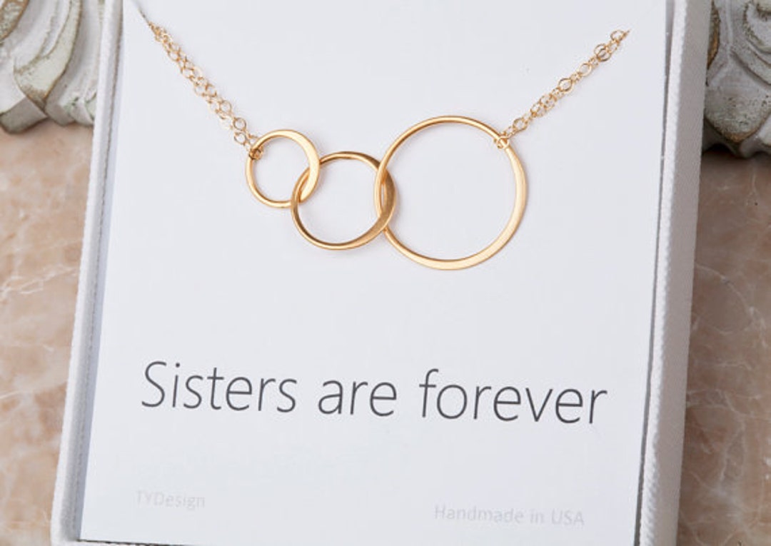 Personalized Interlocked Circle Necklace,karma Circle,eternity ...