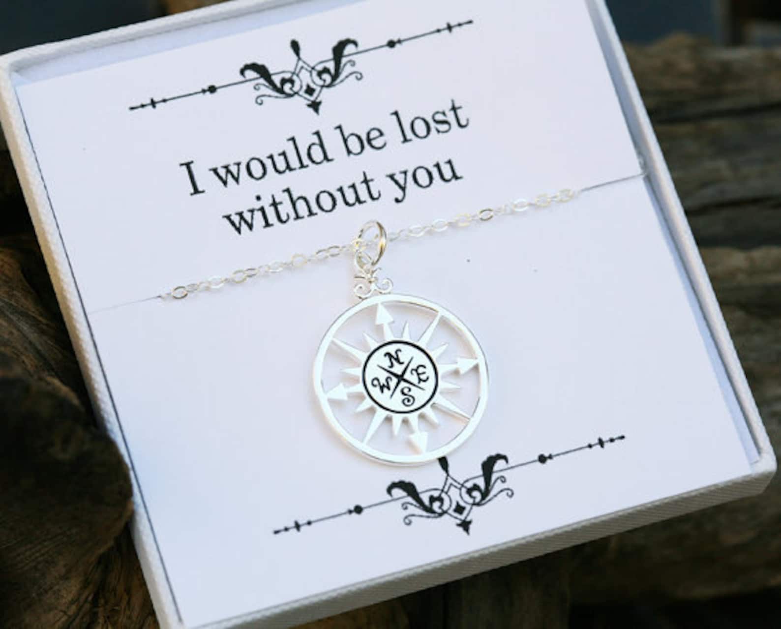 Sterling Silver Infinity Compass Lariat Y Necklace,graduation Gifts ...