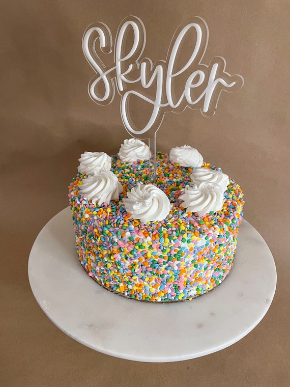 Modern Cake Topper Wedding Cake Topper Birthday Cake Topper | Etsy