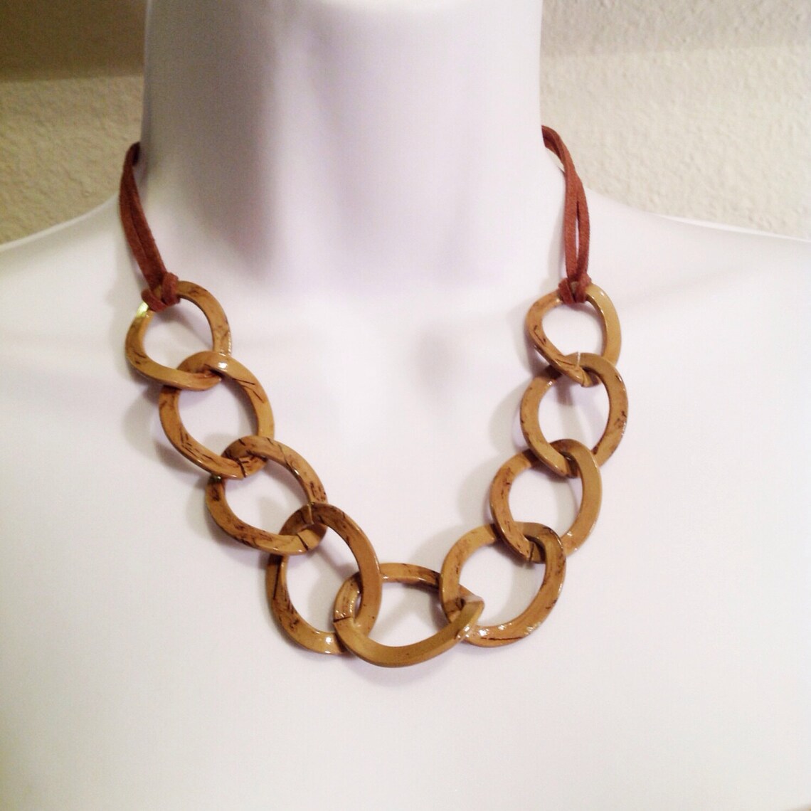 Brown Chain Necklace // Chunky Necklace // Industrial Jewelry ...