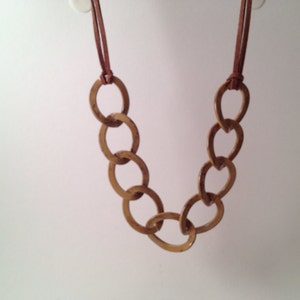 Brown Chain Necklace // Chunky Necklace // Industrial Jewelry ...