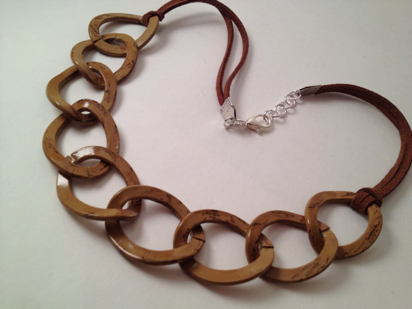 Brown Chain Necklace // Chunky Necklace // Industrial Jewelry ...