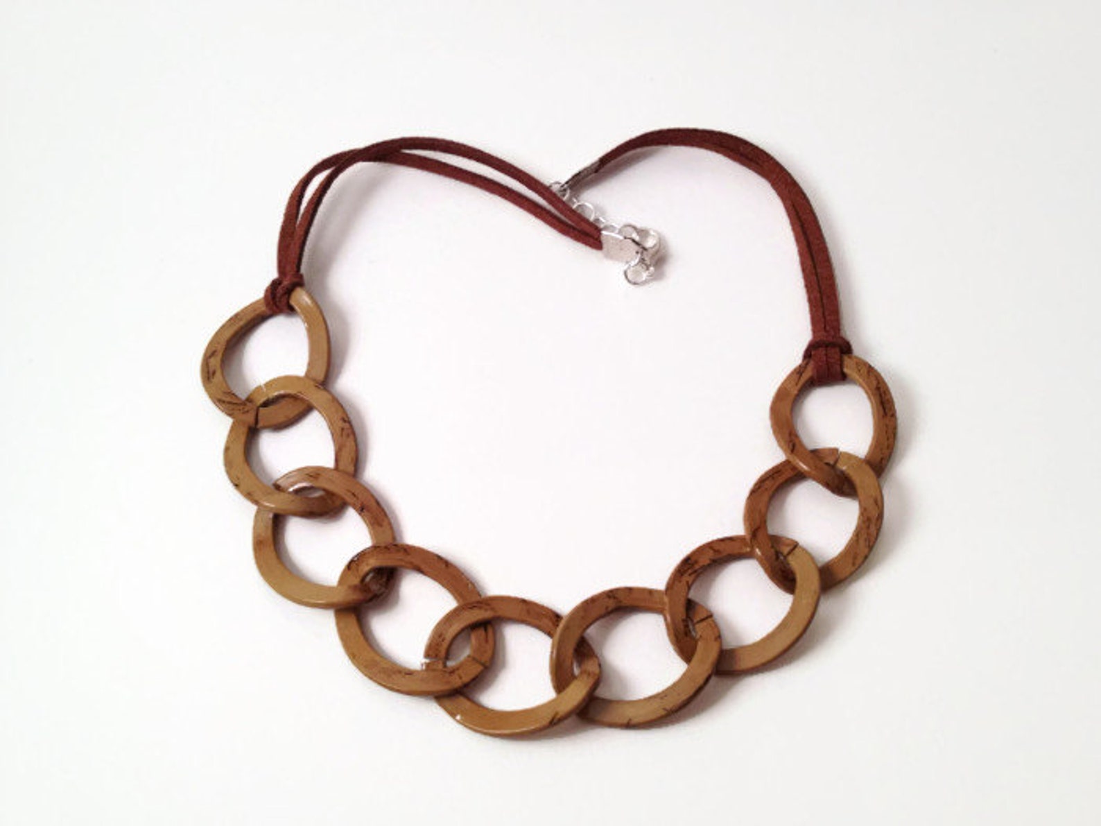 Brown Chain Necklace // Chunky Necklace // Industrial Jewelry ...