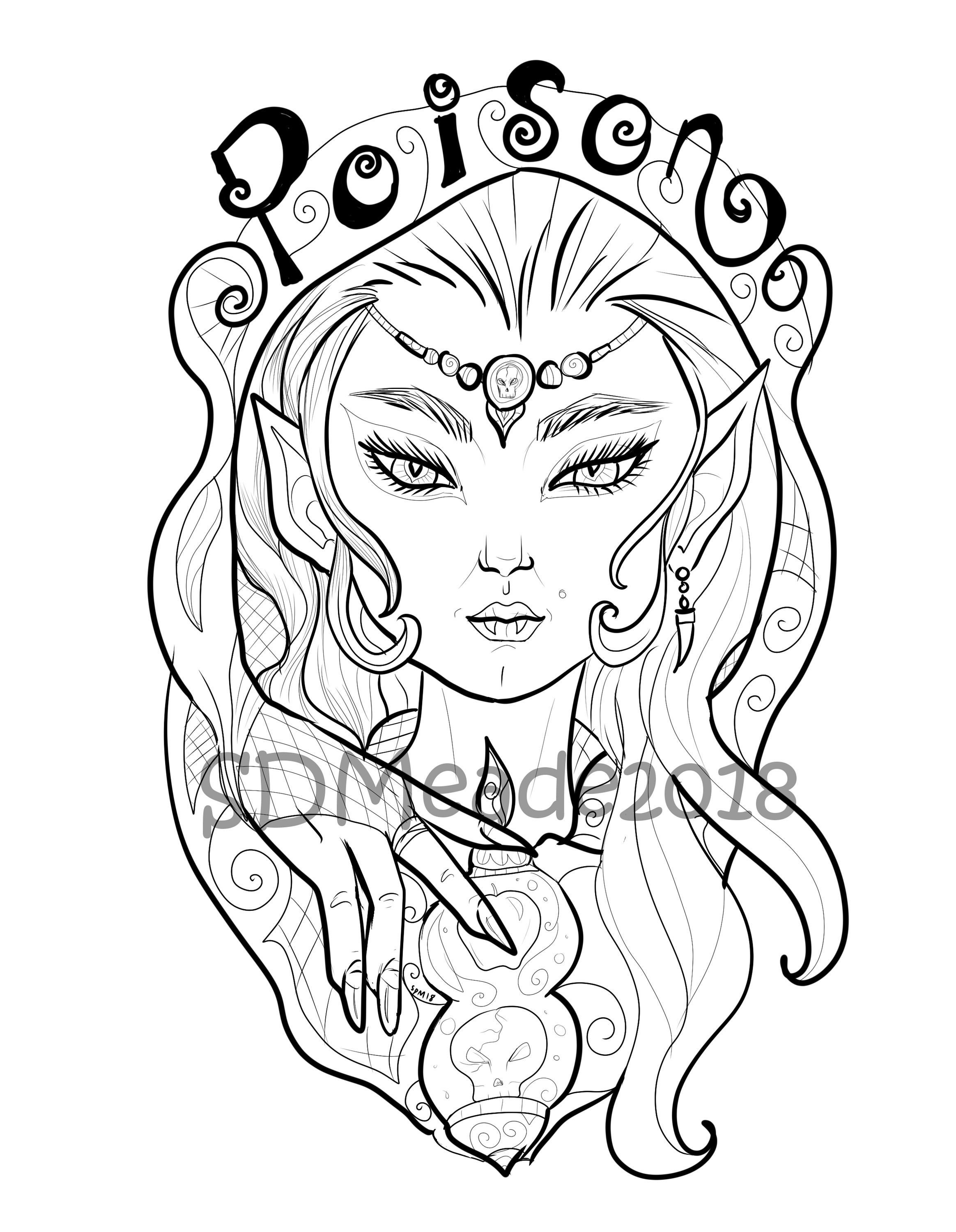 Poison Sign Coloring Page