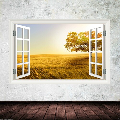 Wall Mural Window Self Adhesive Open Window View-3 Sizes | Etsy