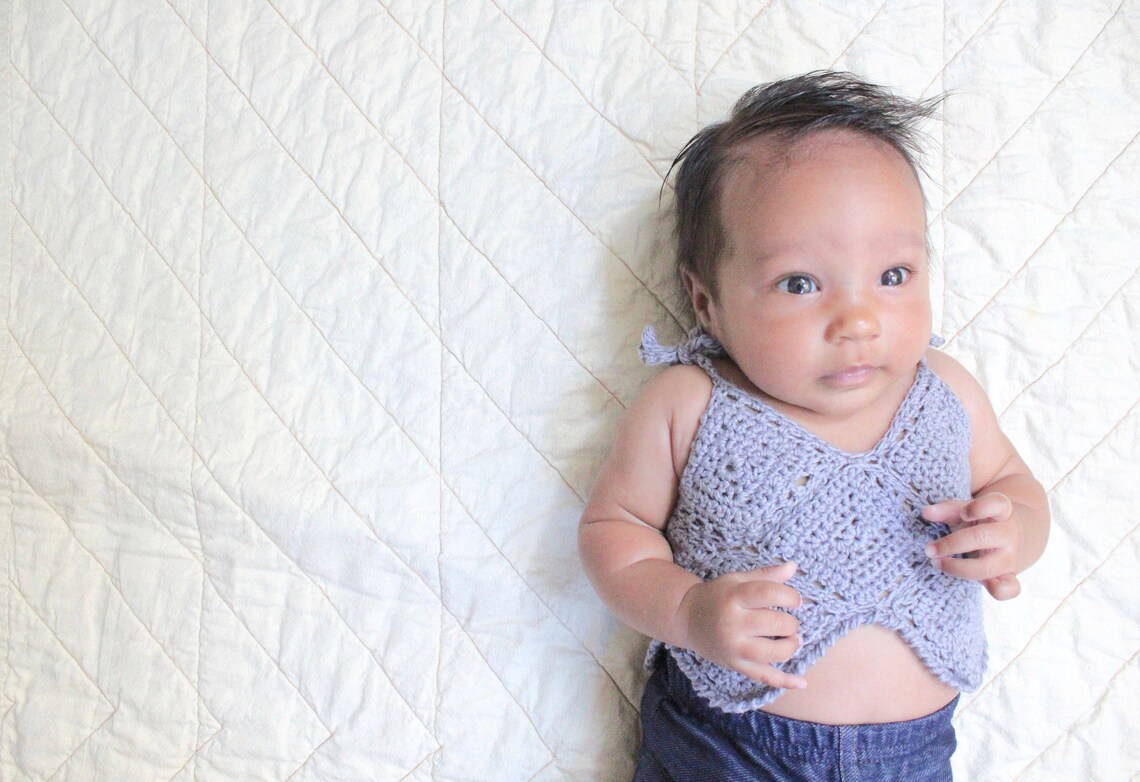 BABY Motif Tank Top Crochet PDF Pattern DIY Crocheted Belly - Etsy