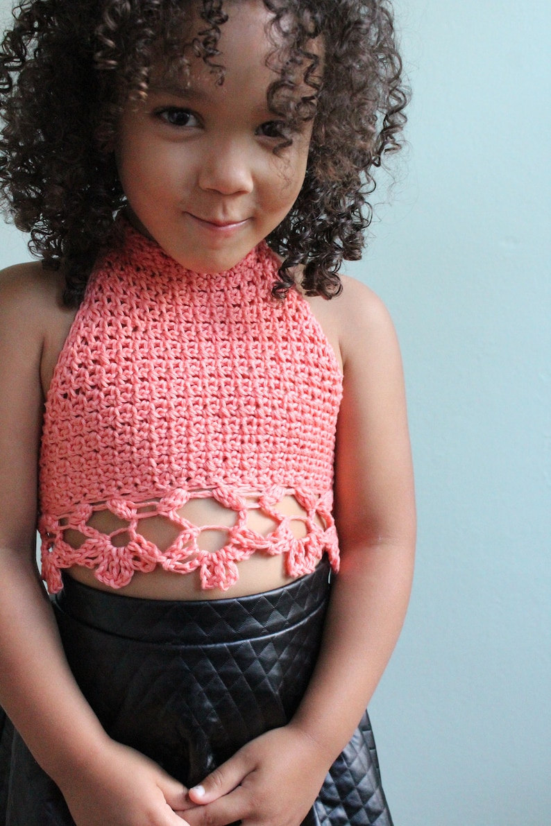 CHILDRENS Amelia Halter Top PDF Crochet Pattern Little Girls | Etsy UK