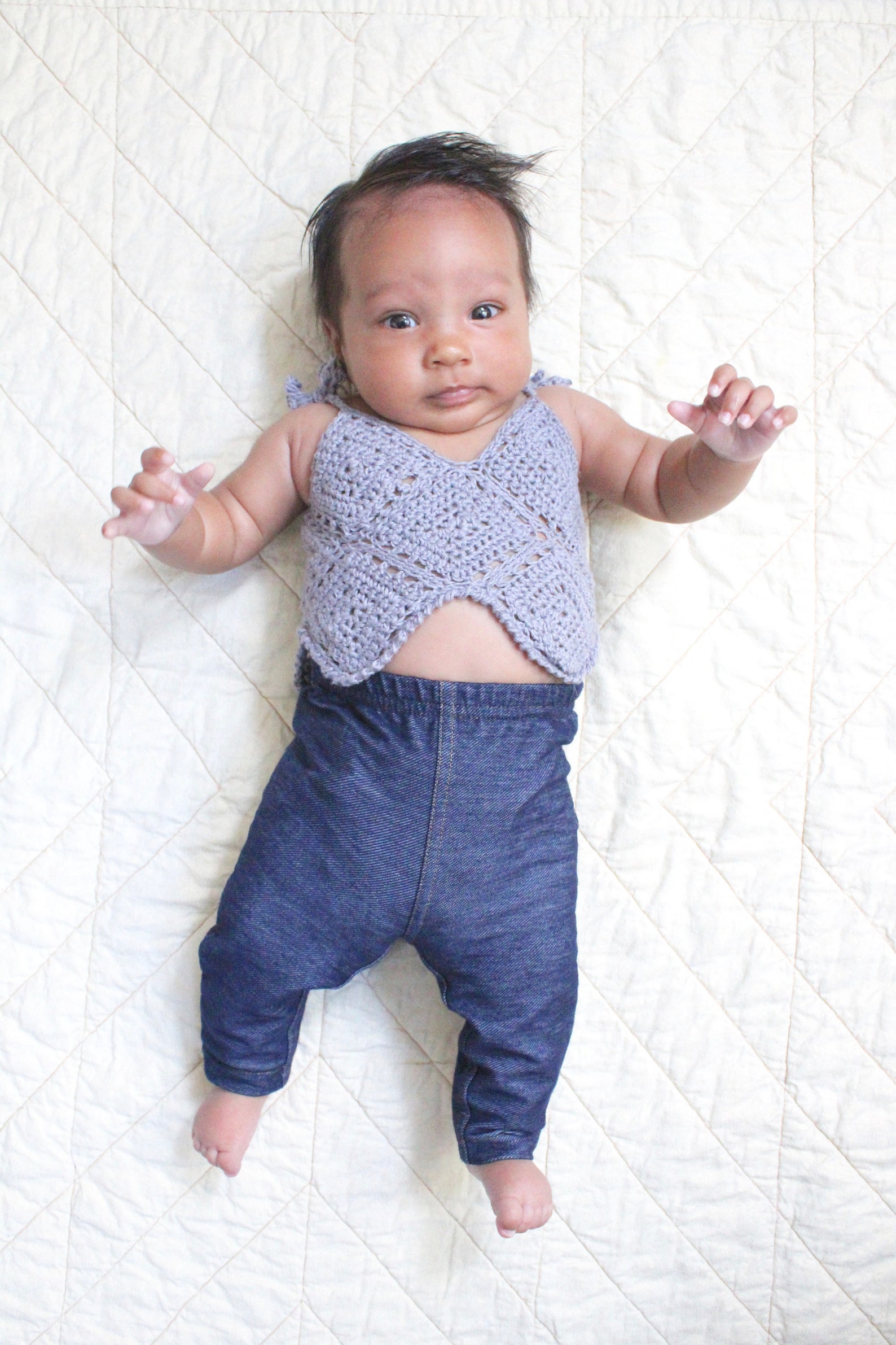 BABY Motif Tank Top Crochet PDF Pattern DIY Crocheted Belly - Etsy