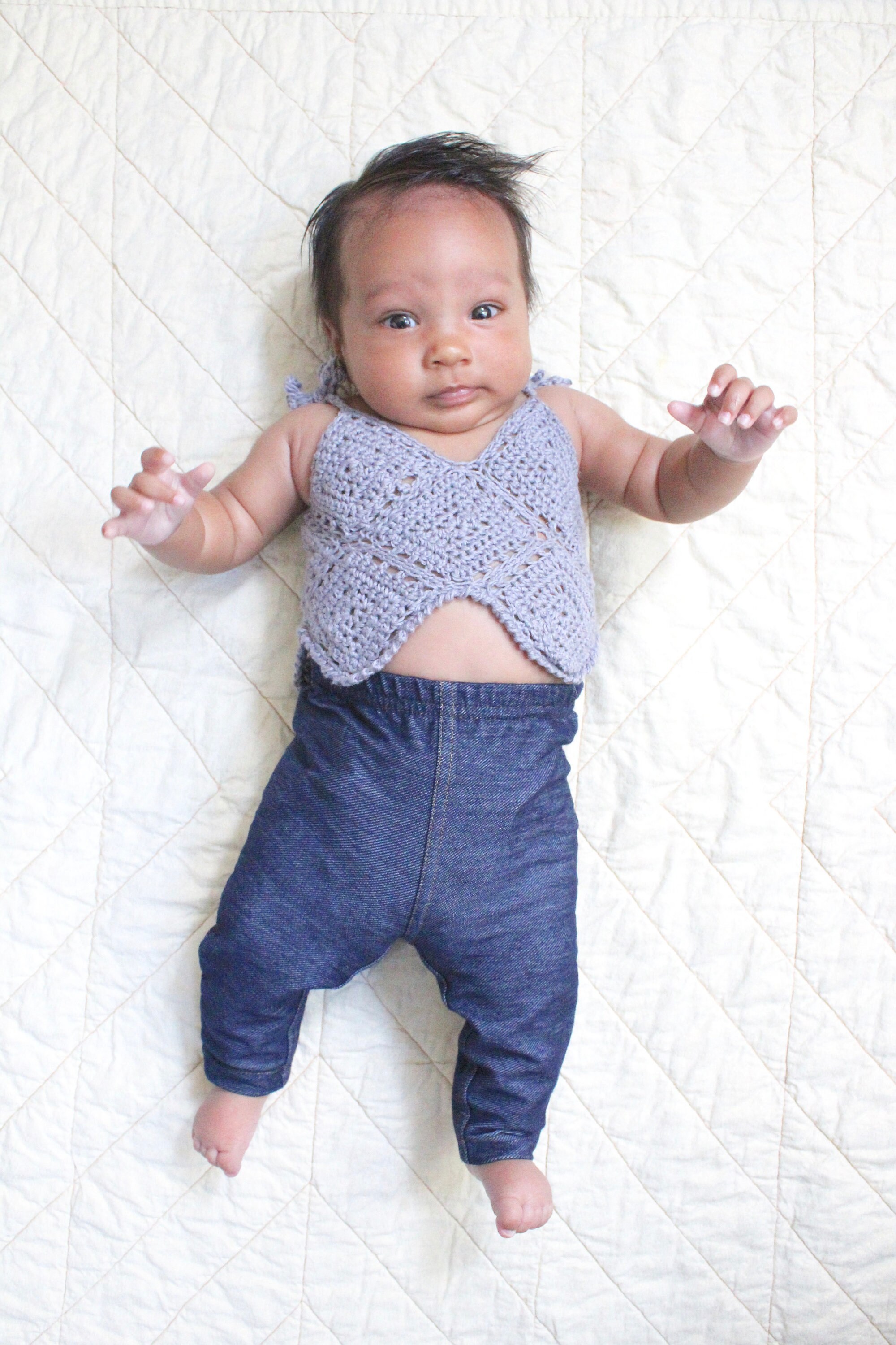 BABY Motif Tank Top Crochet PDF Pattern DIY Crocheted Belly - Etsy