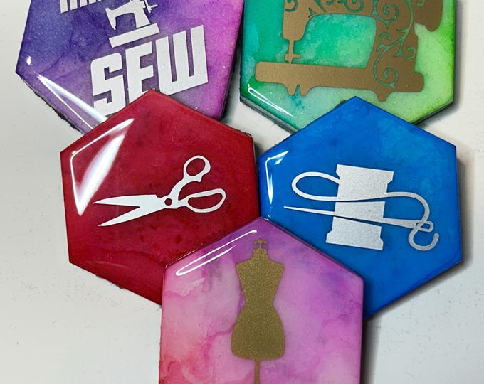 Sewing Themed Marble Tile Sewing Pattern Weights (set of 5) - Etsy