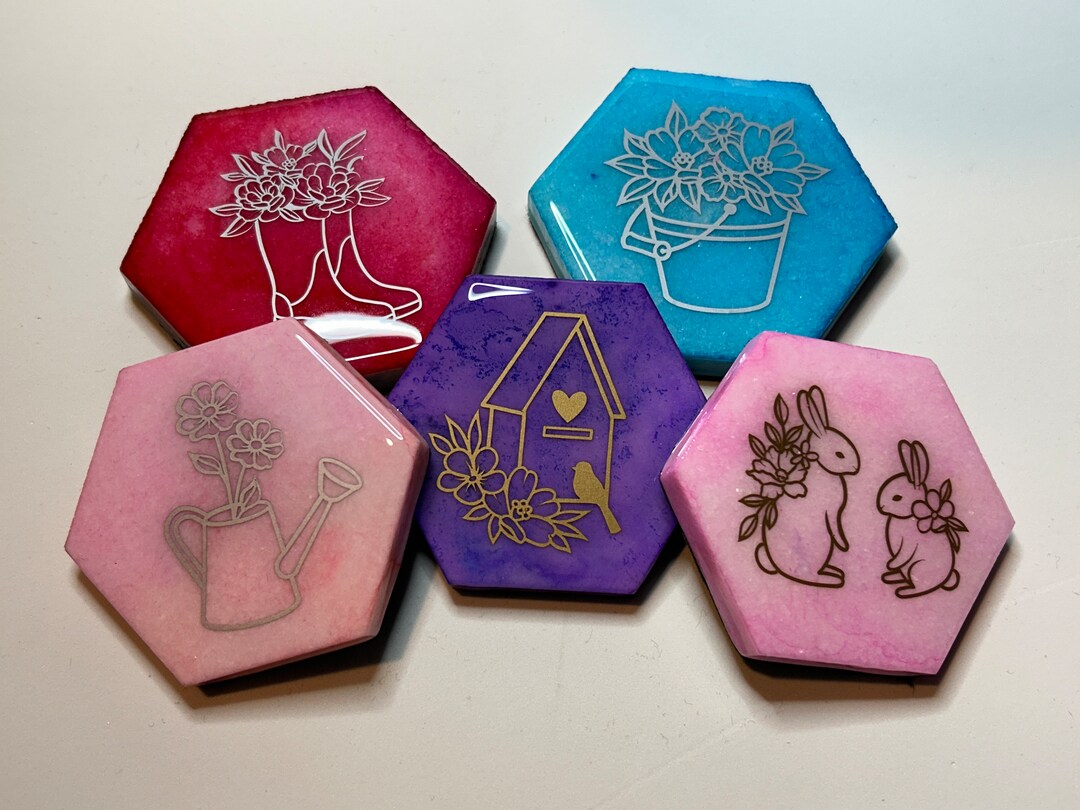 Cottagecore Themed Marble Tile Sewing Pattern Weights set of 5 - Etsy