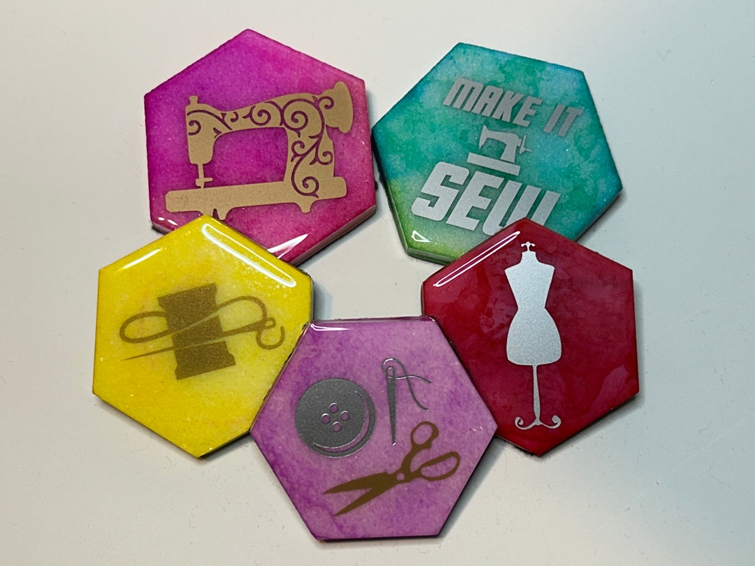Sewing Themed Marble Tile Sewing Pattern Weights set of 5 - Etsy