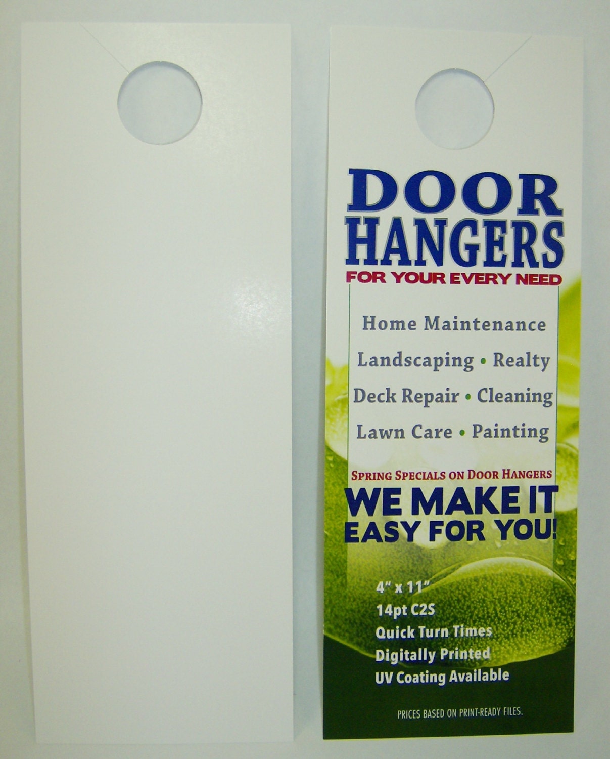 Printed Door Hangers 100 Custom Full Color Large 4 X | Etsy