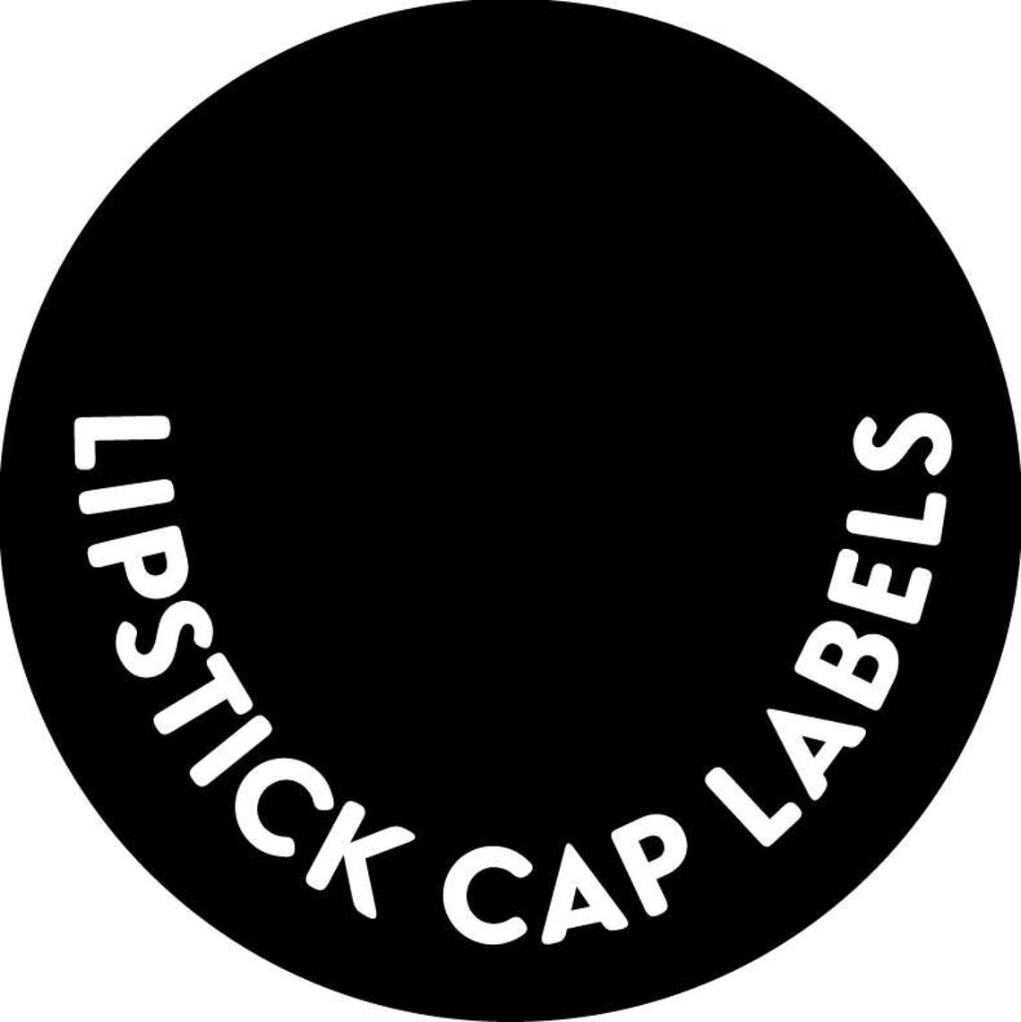 350 lipstick cap labels 1/2 round printed with black | Etsy