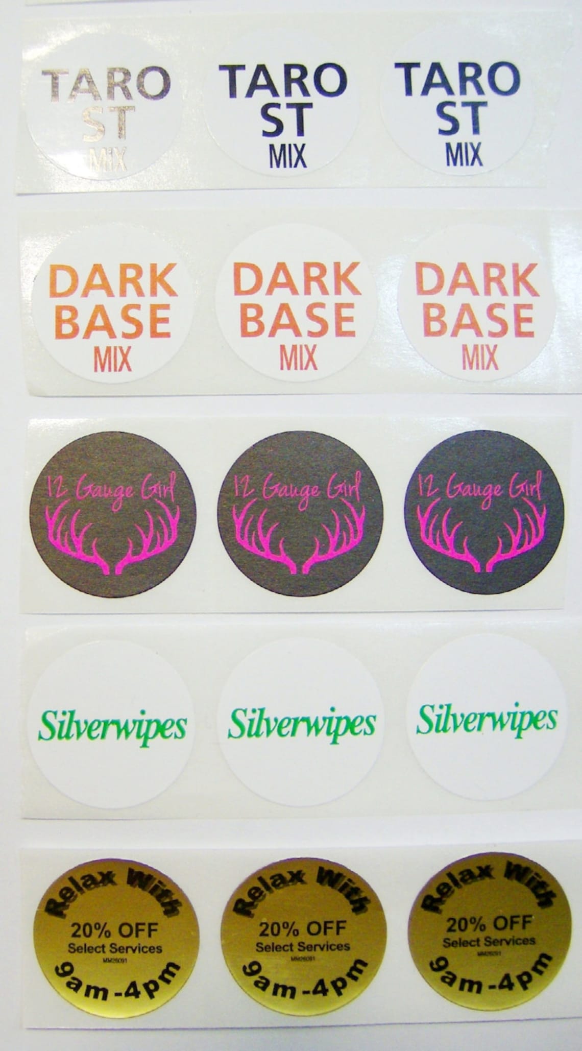 250 Custom Printed Labels 1 Round Circle Stickers | Etsy