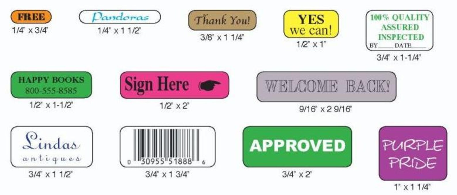 Custom Printed Labels, 5,000 Rectangle Stickers, Your Choice of Label ...