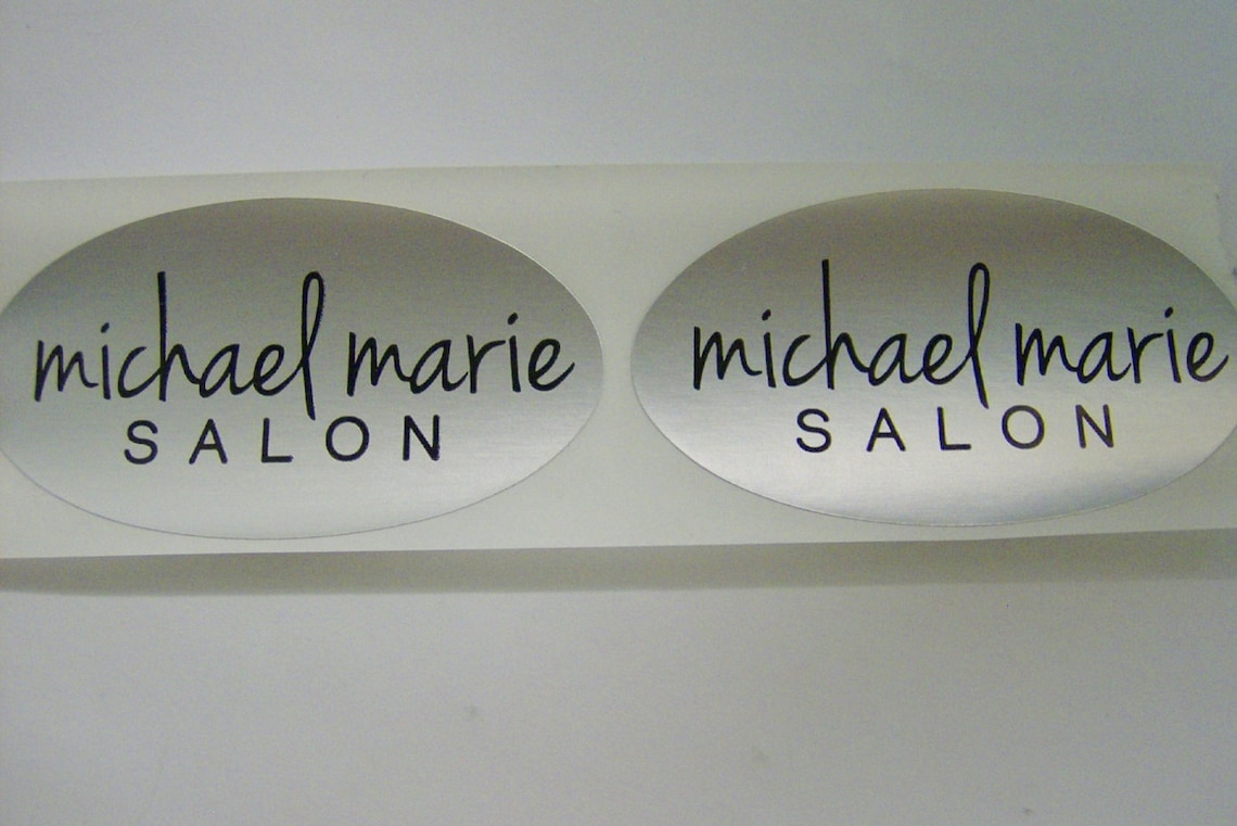 500 Custom Printed Labels Oval 3 X 1-5/8 Black - Etsy