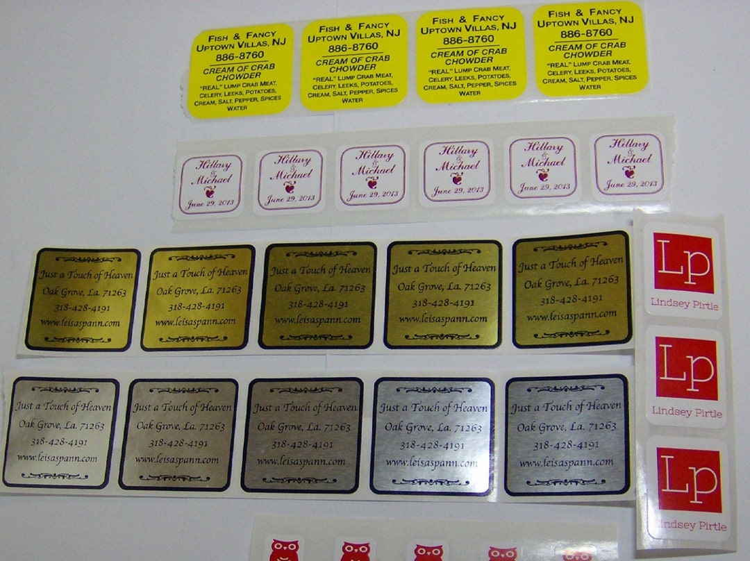 Custom Printed Square Labels, 500 Stickers, Various Sizes, on Rolls - Etsy