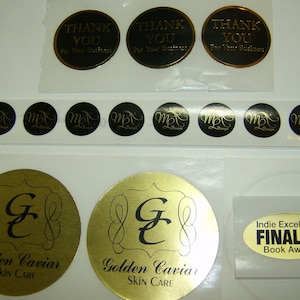2,000 Custom Printed Gold or Silver Labels, Oval Stickers 2" X 1-1/2 ...