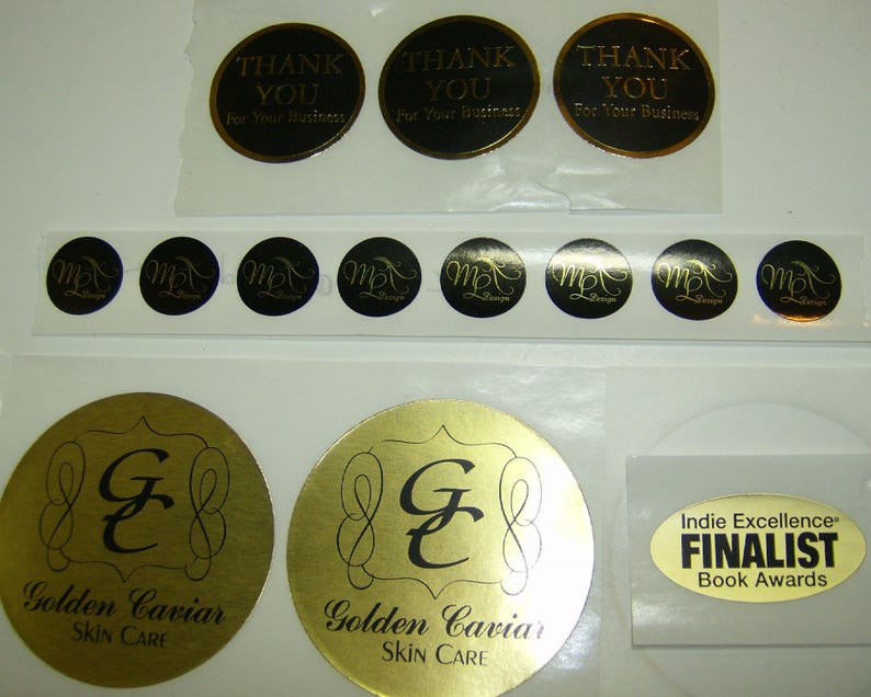 2,000 Custom Printed Gold or Silver Labels, Oval Stickers 2" X 1-1/2 ...