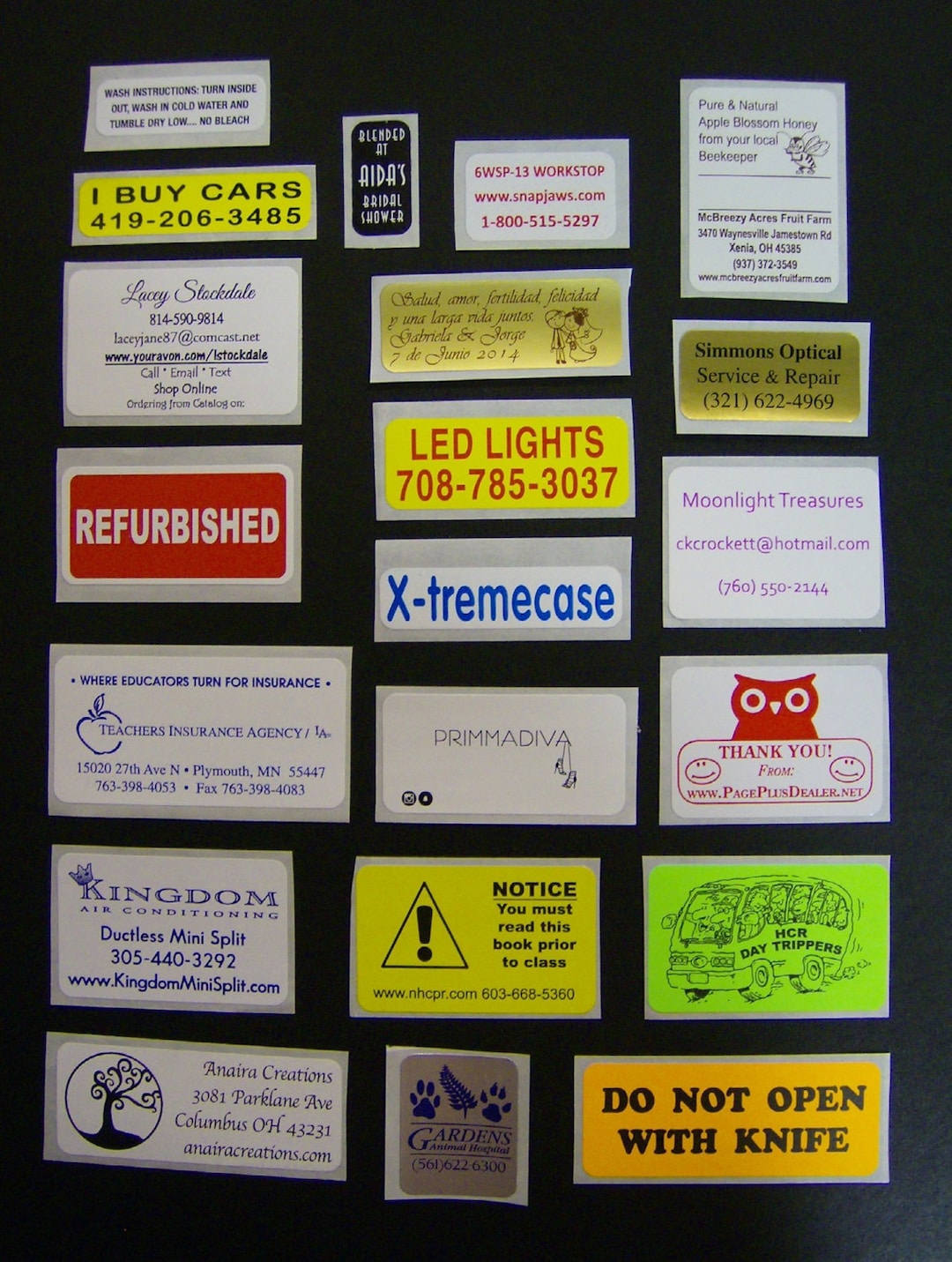 Custom Printed Labels, 5,000 Rectangle Stickers, Your Choice of Label ...