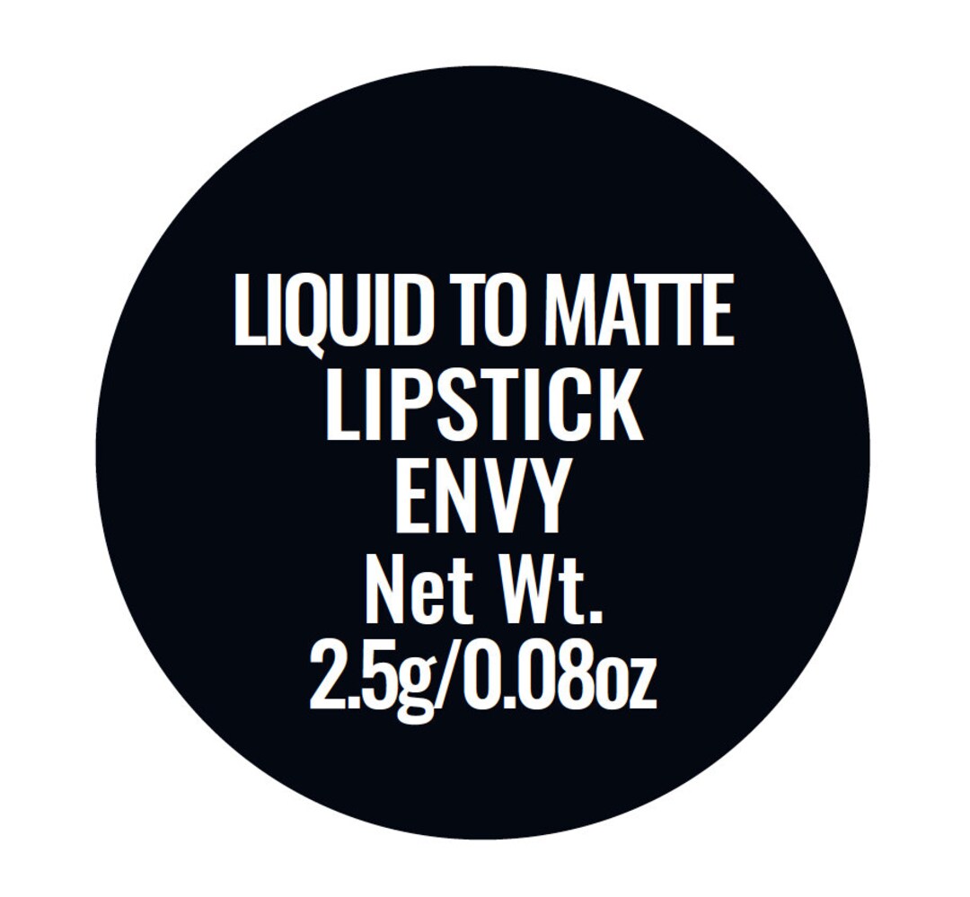 200 Lipstick Cap Labels, 1/2" Round, Printed With Black Ink on White ...